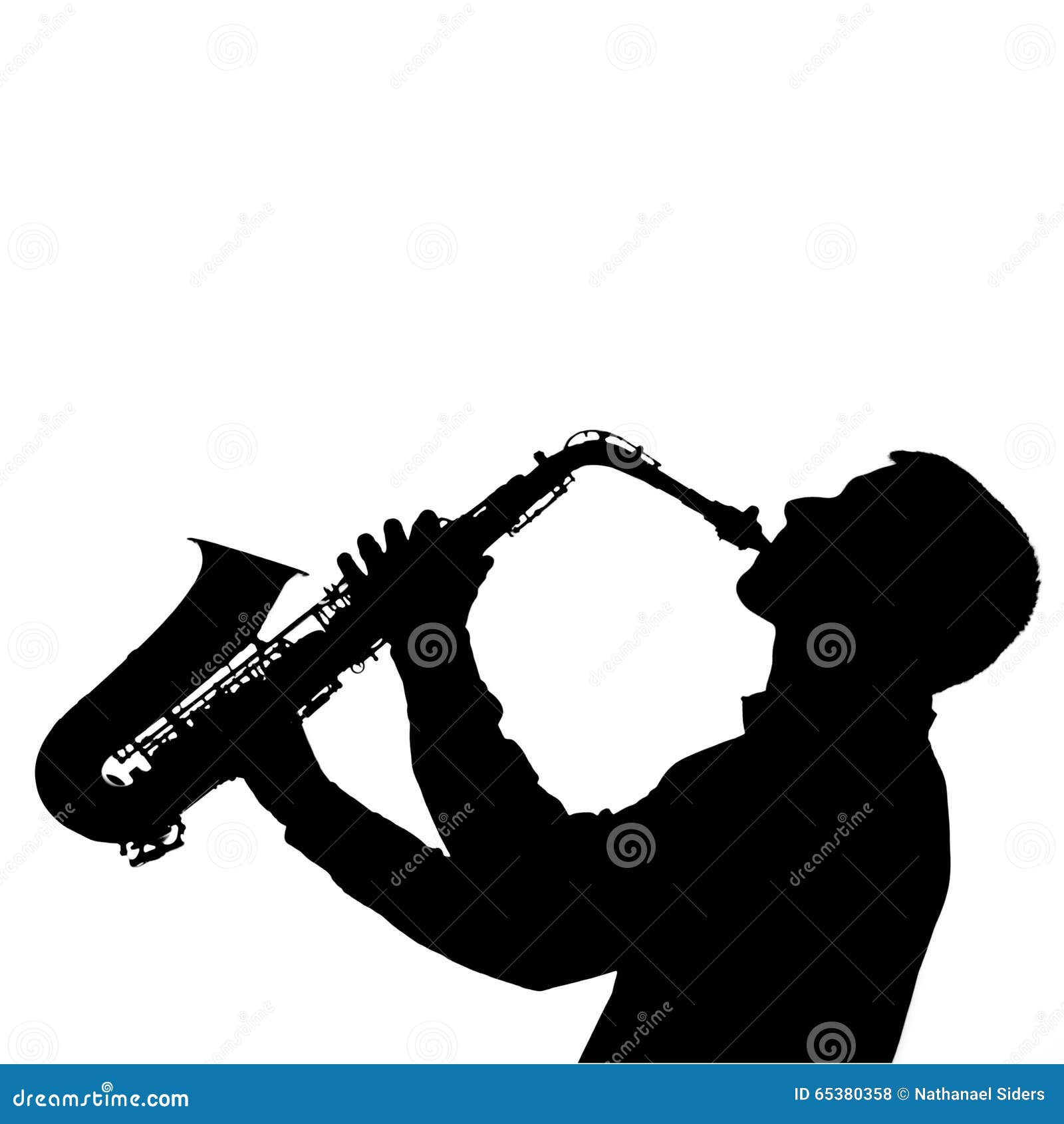 Saxophone Player Silhouette Portrait Stock Photo - Image of portrait ...