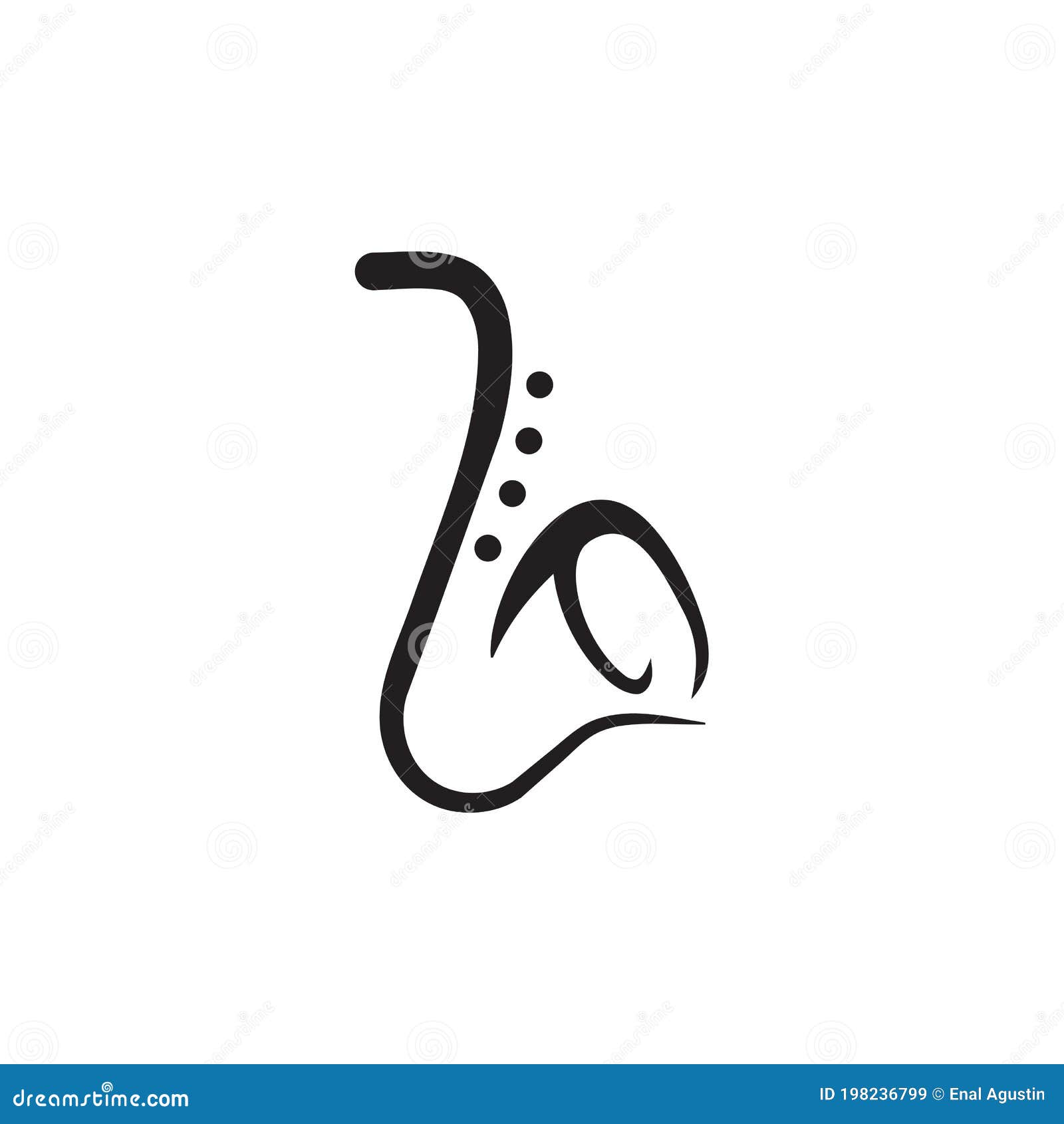 Saxophone Sign Logo Design Template Stock Illustration - Illustration ...