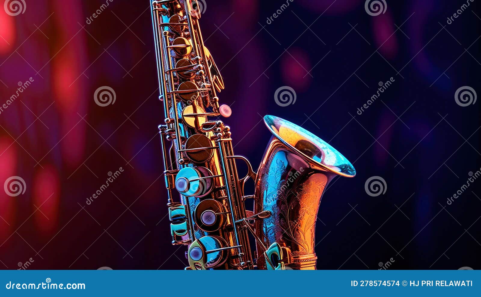 Saxophone on the Stage. Generative Ai Stock Illustration - Illustration ...