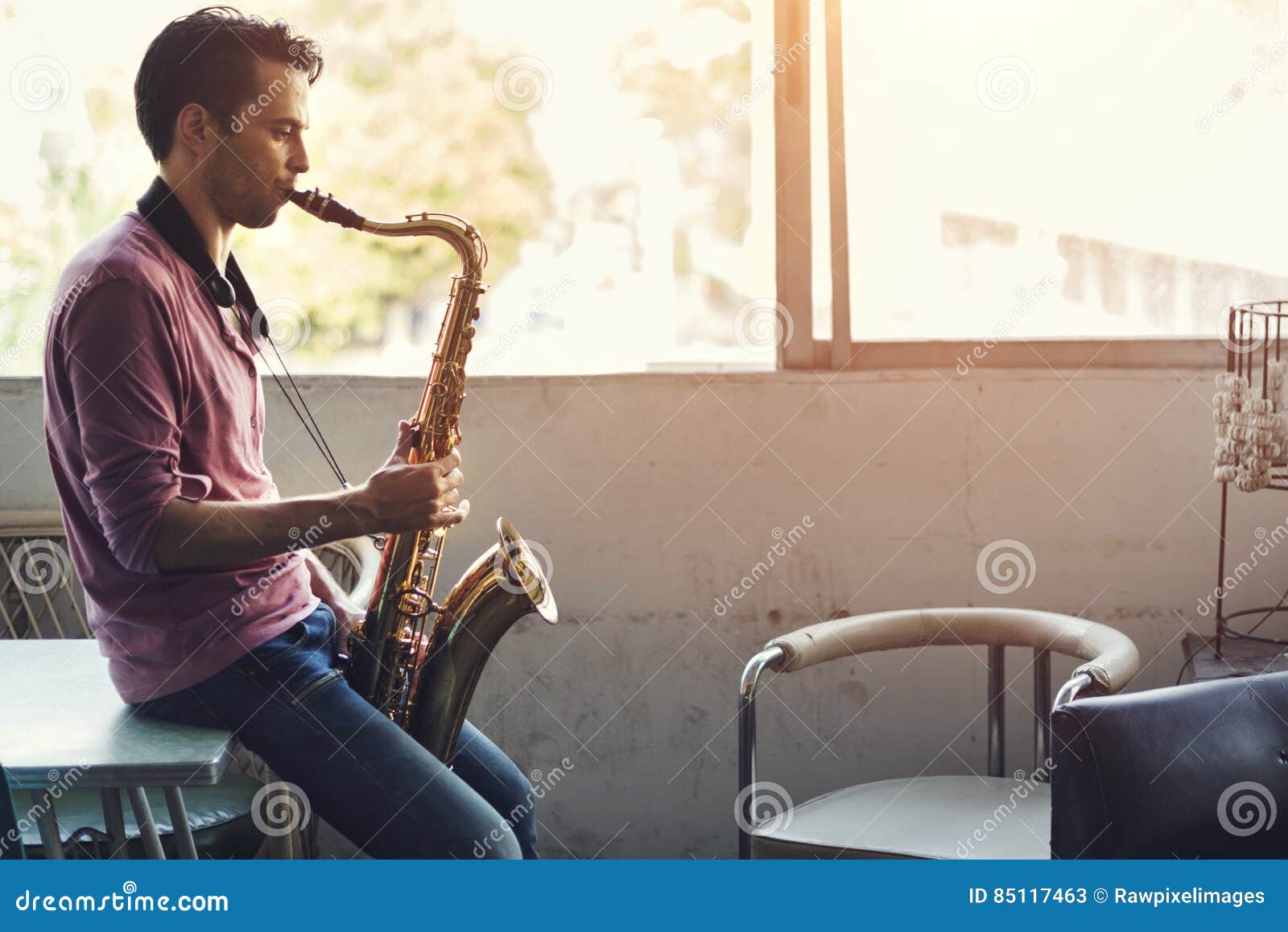 Saxophone Symphony Musician Jazz Instrument Concept Stock Image - Image ...