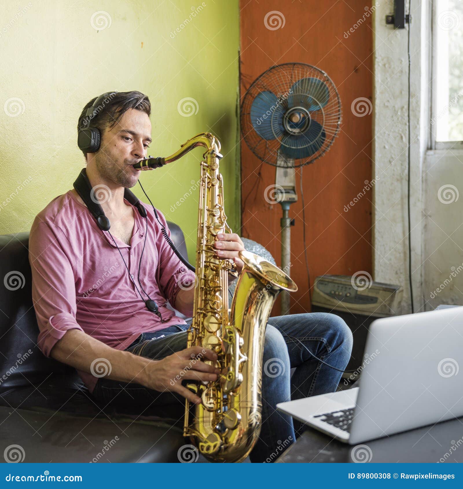 Saxophone Symphony Musician Jazz Instrument Concept Stock Photo - Image ...