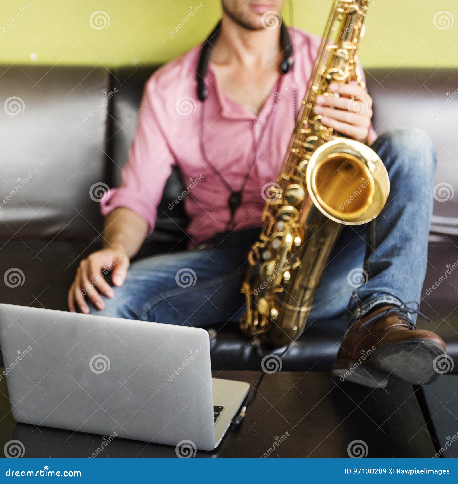 Saxophone Symphony Musician Jazz Instrument Concept Stock Image - Image ...