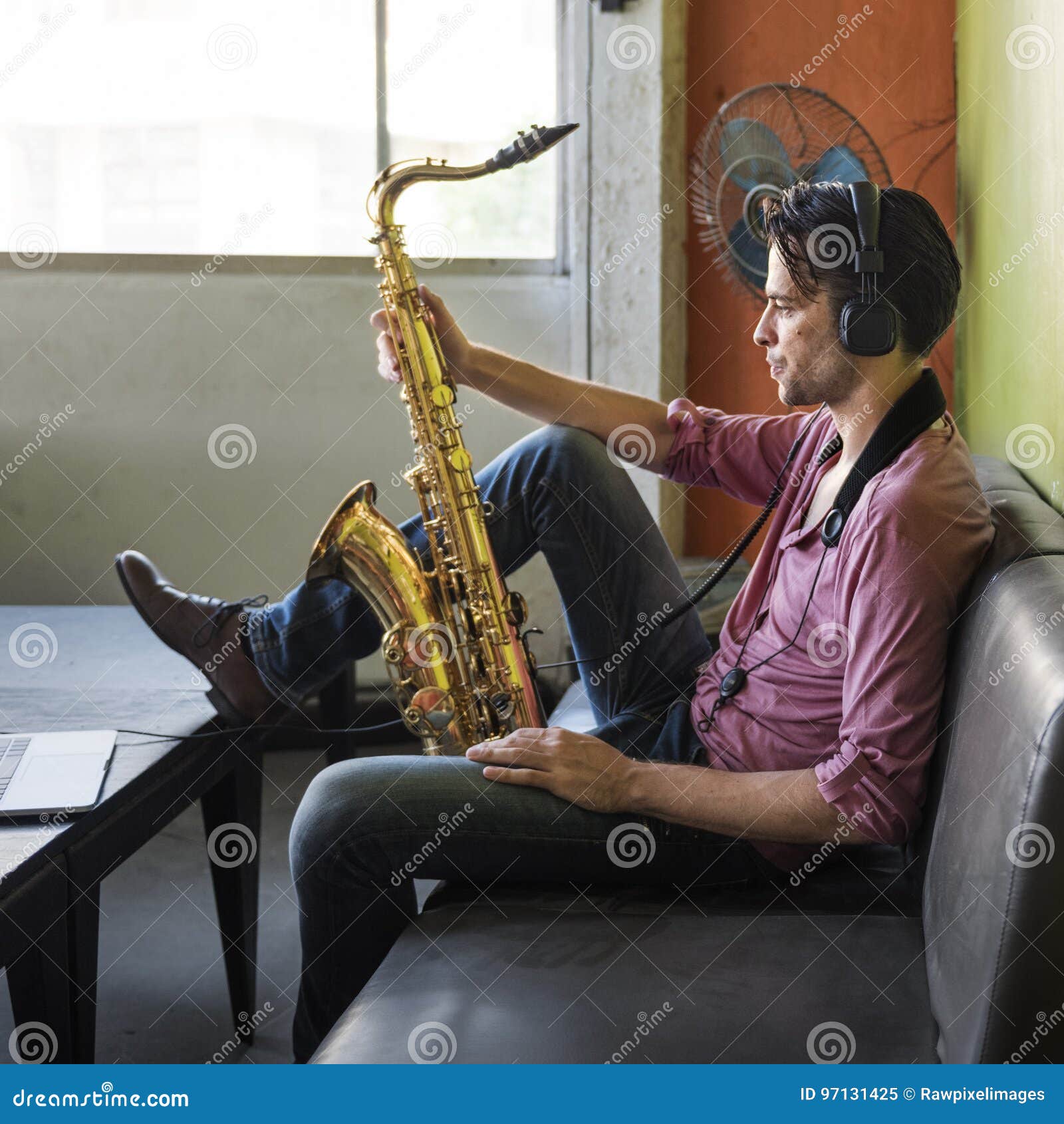 Saxophone Symphony Musician Jazz Instrument Concept Stock Image - Image ...