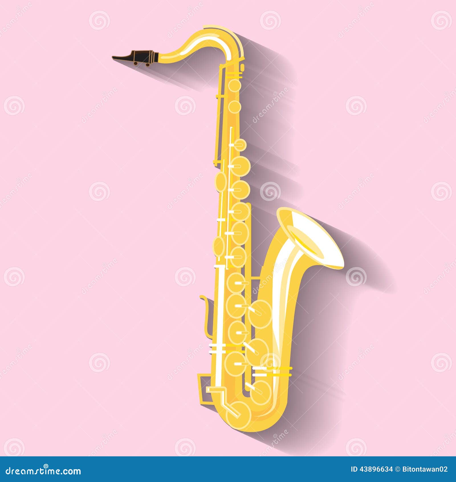 Saxophone vector symbol stock vector. Image of object - 43896634
