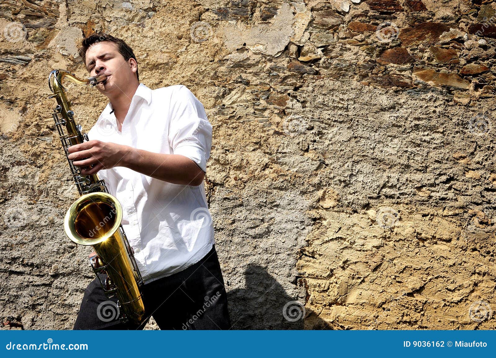 Saxy player man stock photo. Image of soul, trumpeter - 9036162