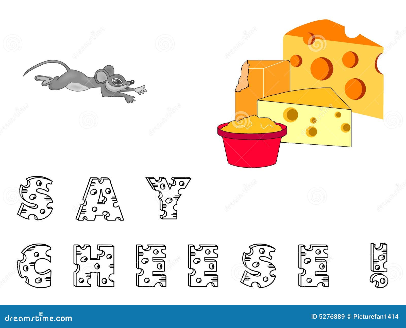 Say cheese ! stock illustration. Illustration of humour - 5276889