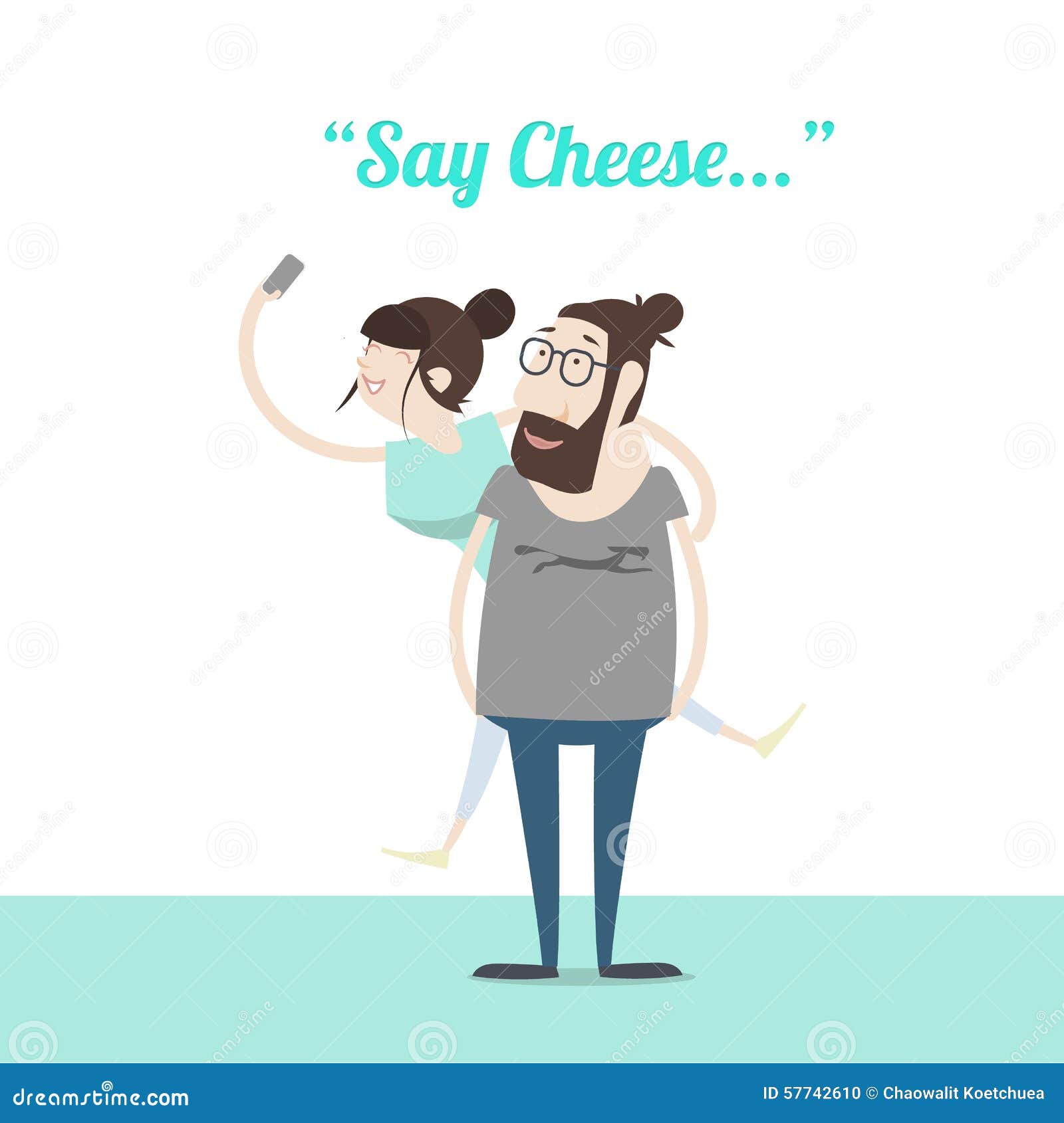 Say Cheese stock vector. Illustration of beard, film - 57742610