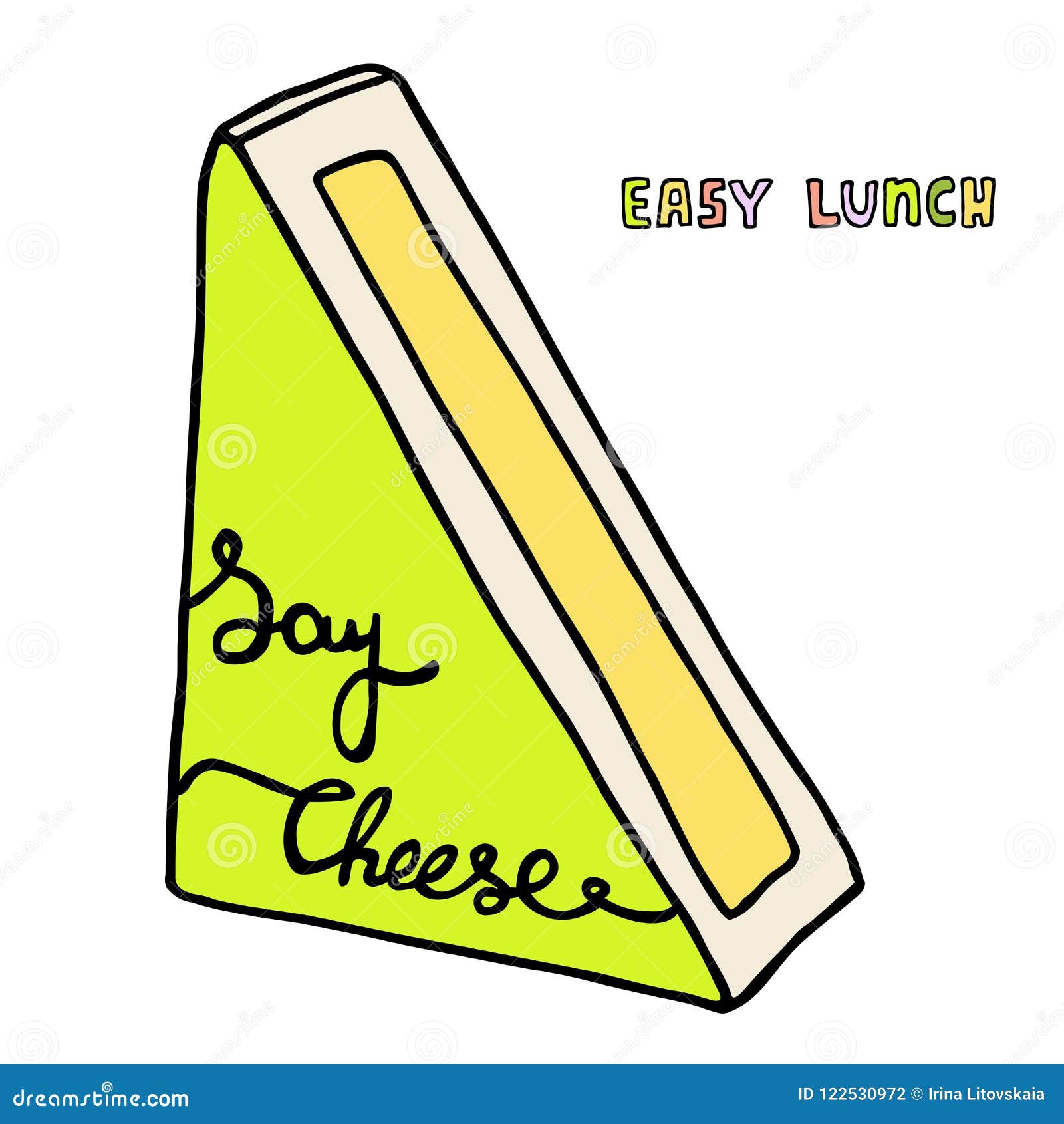 Say cheese stock illustration. Illustration of drawing - 122530972