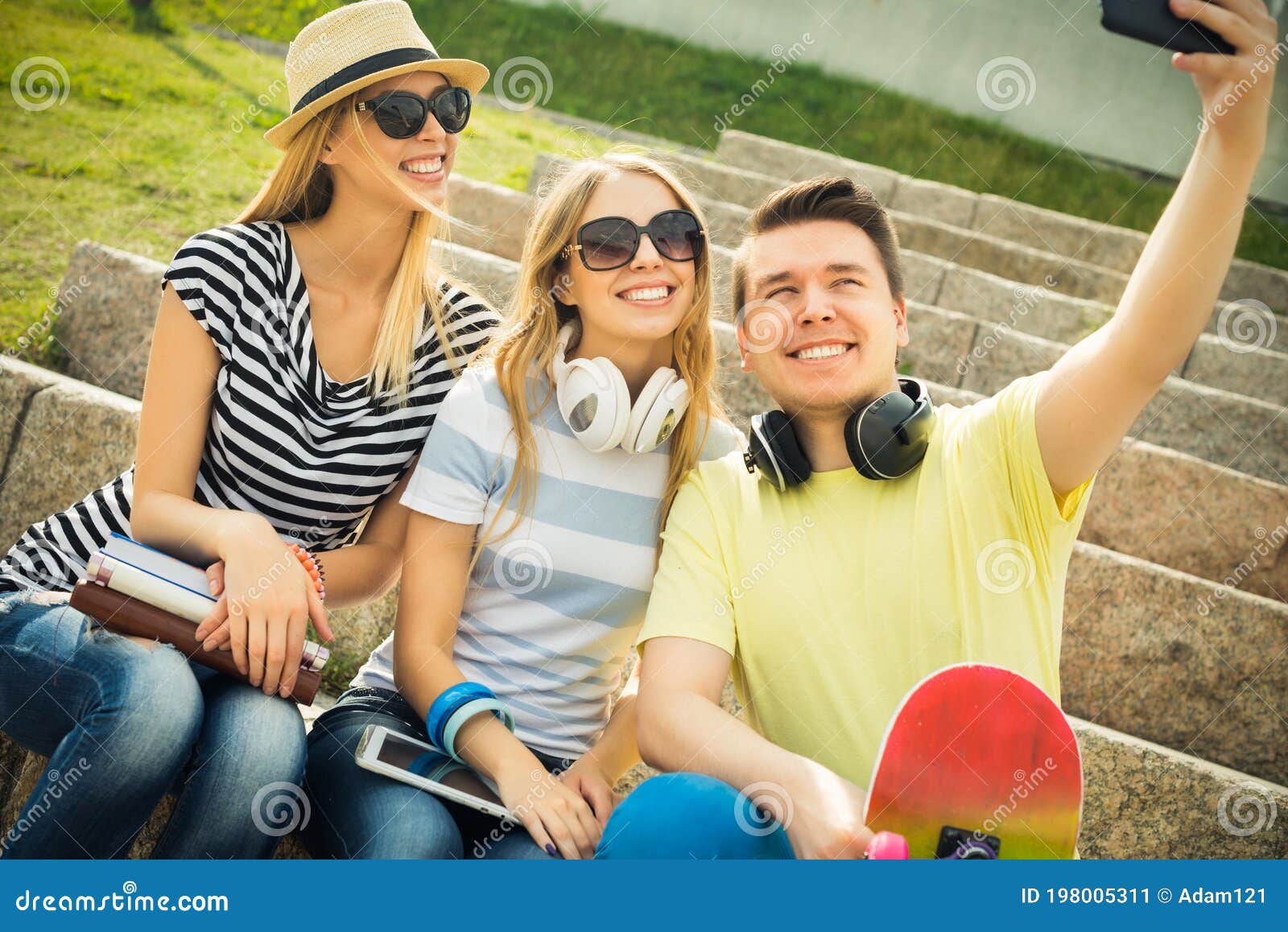 Say cheese stock image. Image of freedom, selfie, happiness - 198005311
