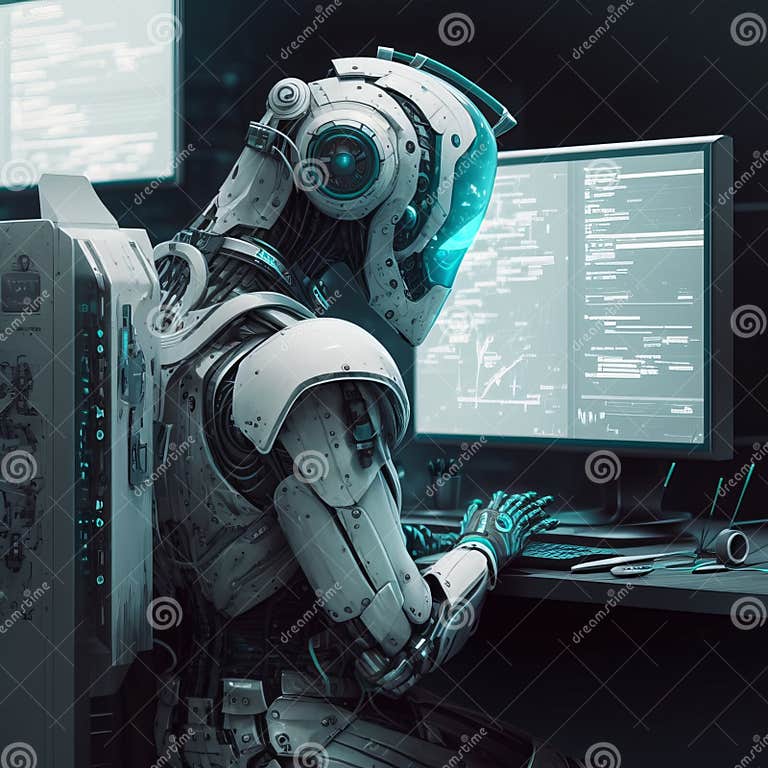 Cutting-Edge AI Chatbot with GPT Technology Stock Illustration ...