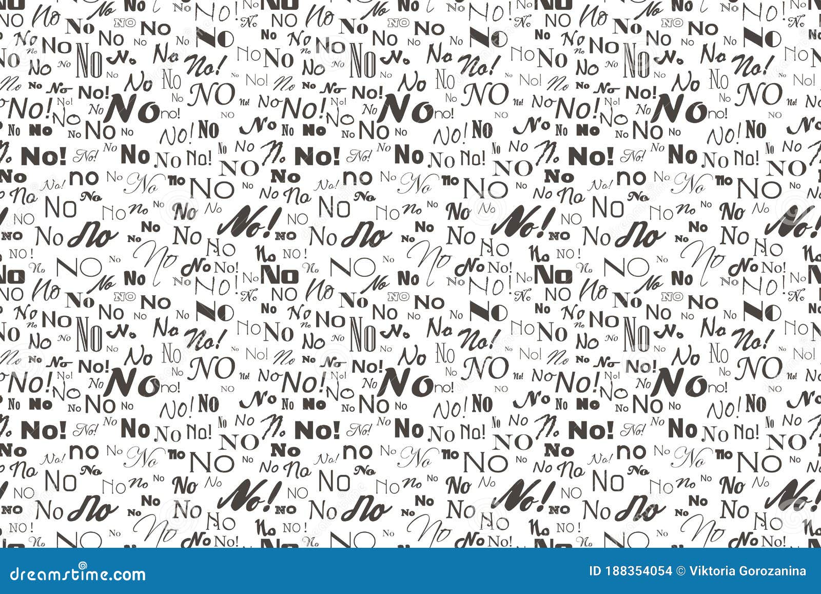 Say No. Negative Reply. Refuse And Disagree Word Pattern. Vector Answer ...
