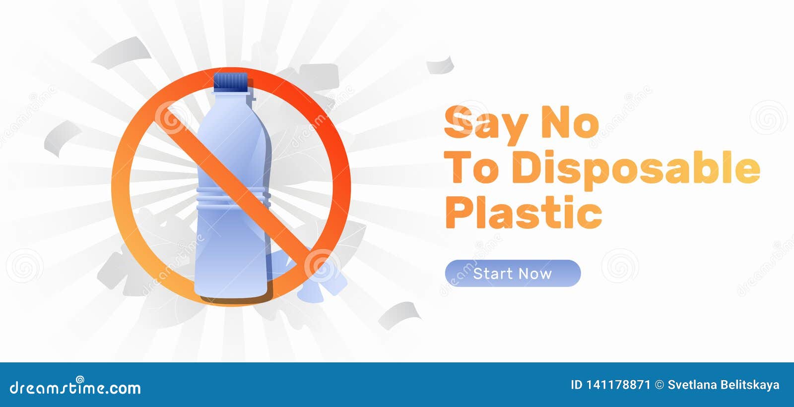 Say No To Disposable Plastic Banner Stock Vector - Illustration of ...