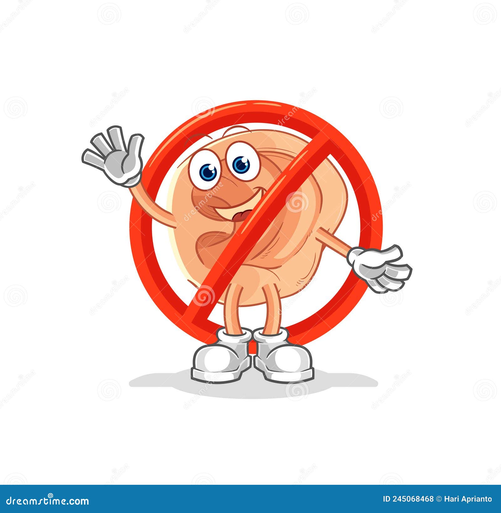 Say No To Ear Mascot. Cartoon Vector Stock Vector - Illustration of ...