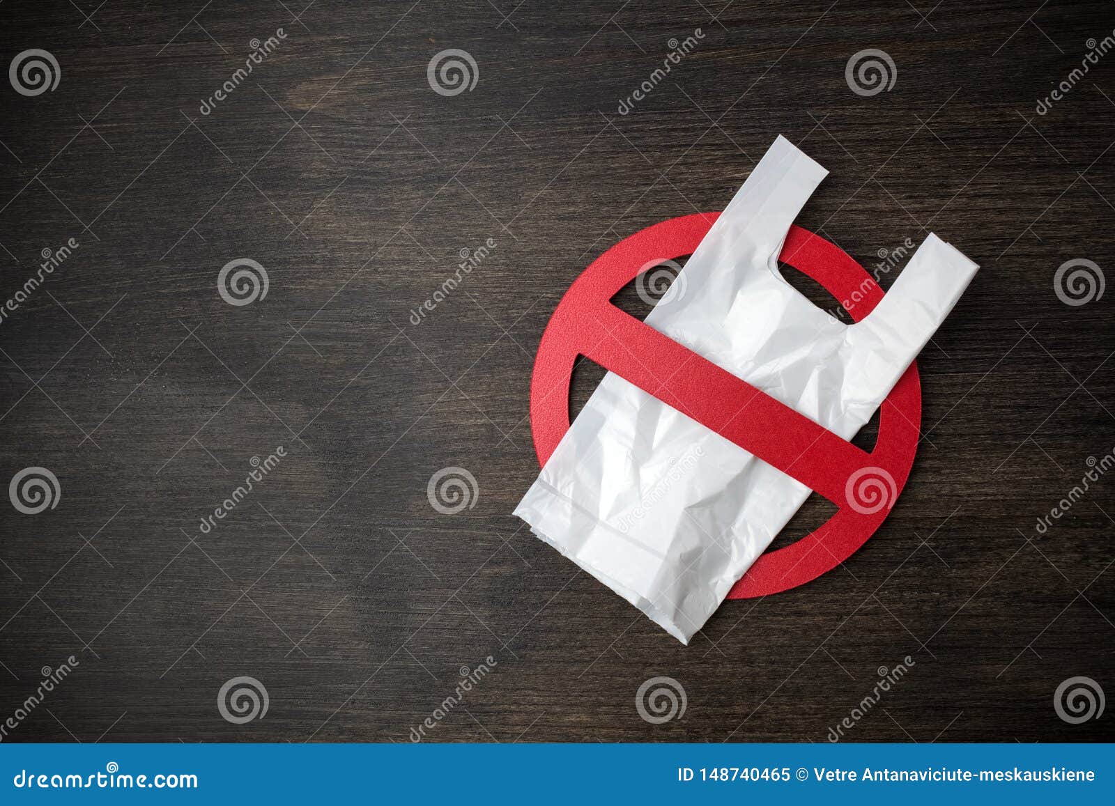 Say No To Plastic Bags, Recycle and Pollution Problem Concept Stock ...