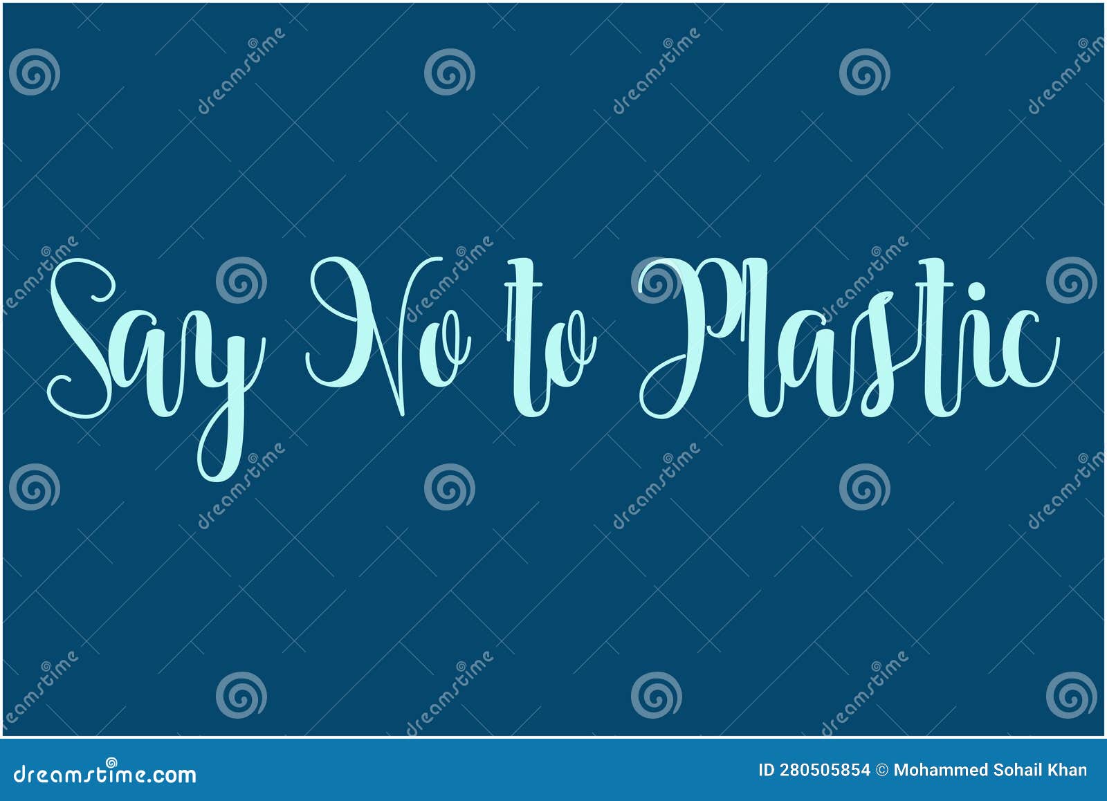 Say No To Plastic Elegant Typography Lettering Text Vector Design Quote ...