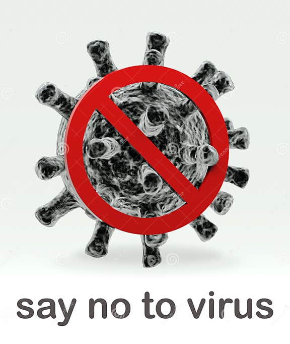 Say no to virus stock illustration. Illustration of bacteriology - 17995328