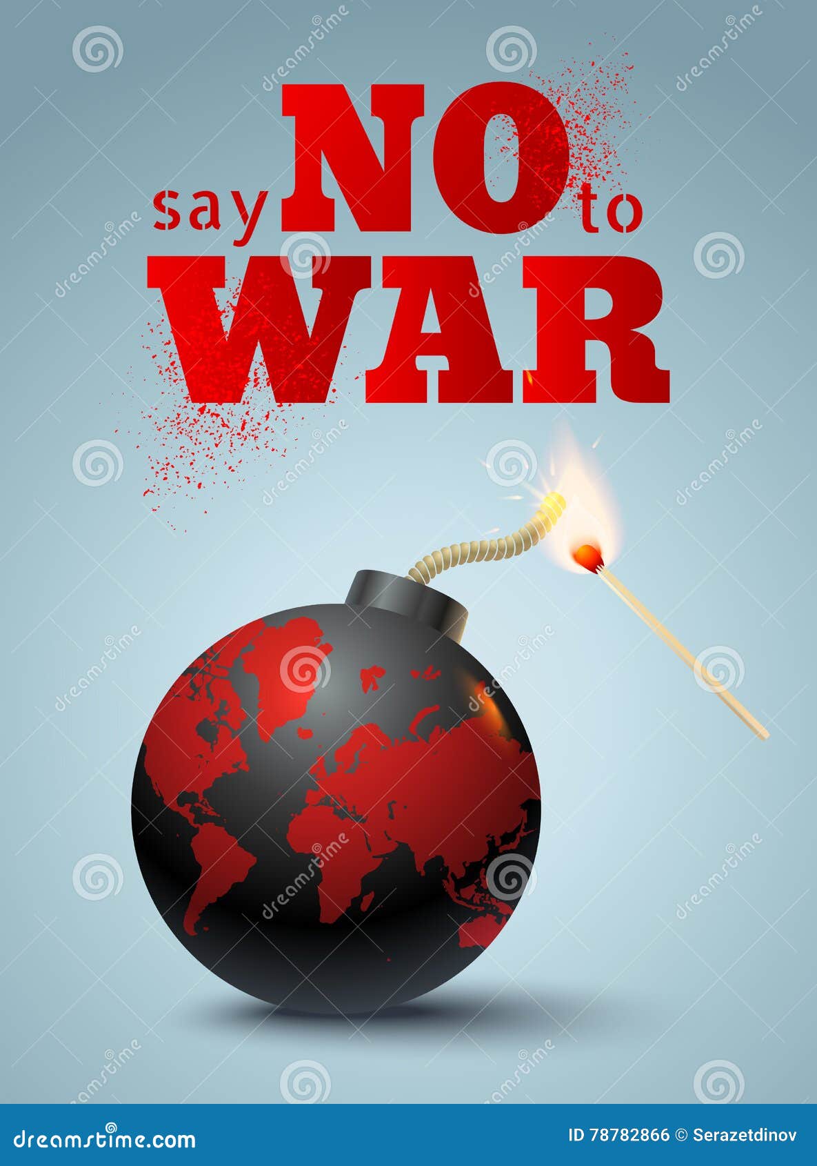 Say no to war stock vector. Illustration of planet, army - 78782866