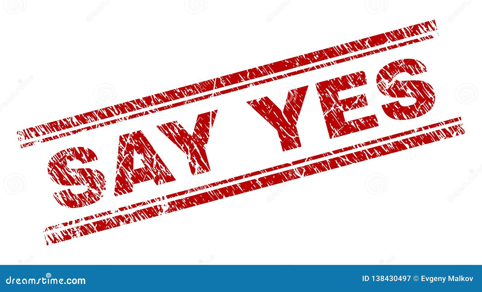 Scratched Textured SAY YES Stamp Seal Stock Vector - Illustration of ...