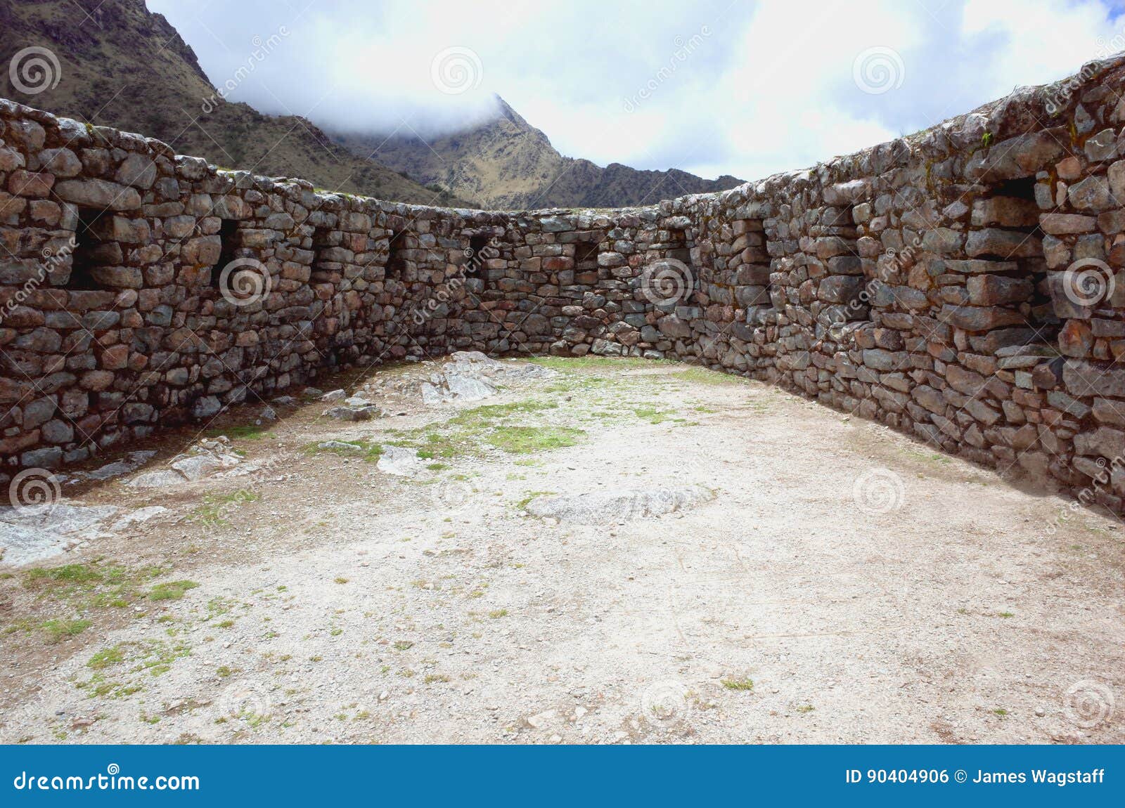 The Sayacmarca Ruins on the Inca Trail Stock Photo - Image of america ...