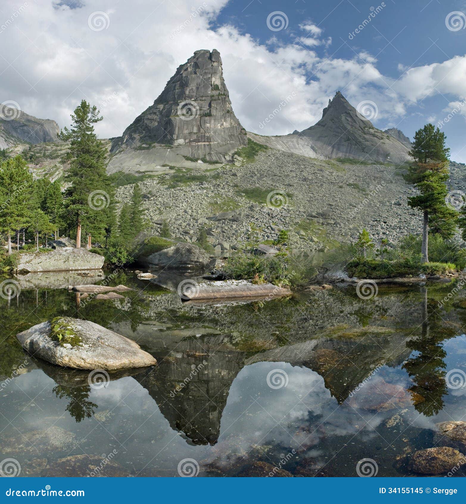 Sayan mountains stock image. Image of travel, russia - 34155145
