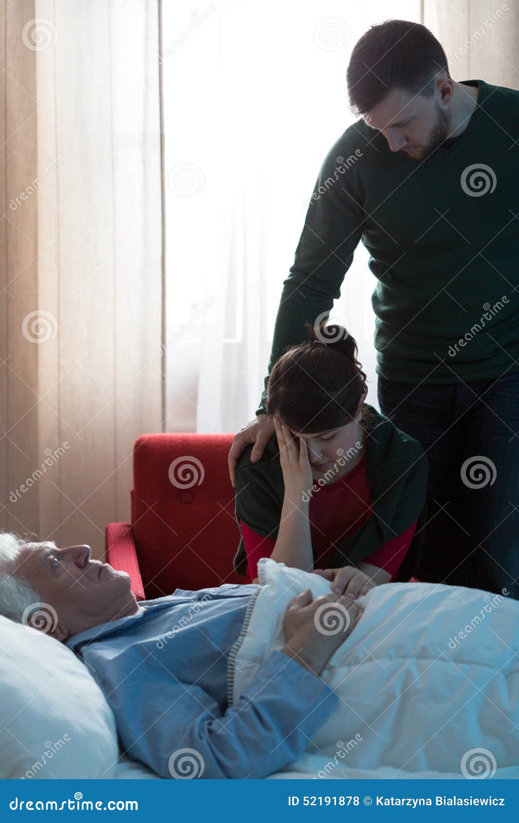 Saying Final Goodbye To Father Stock Photo - Image of suffer, medical ...