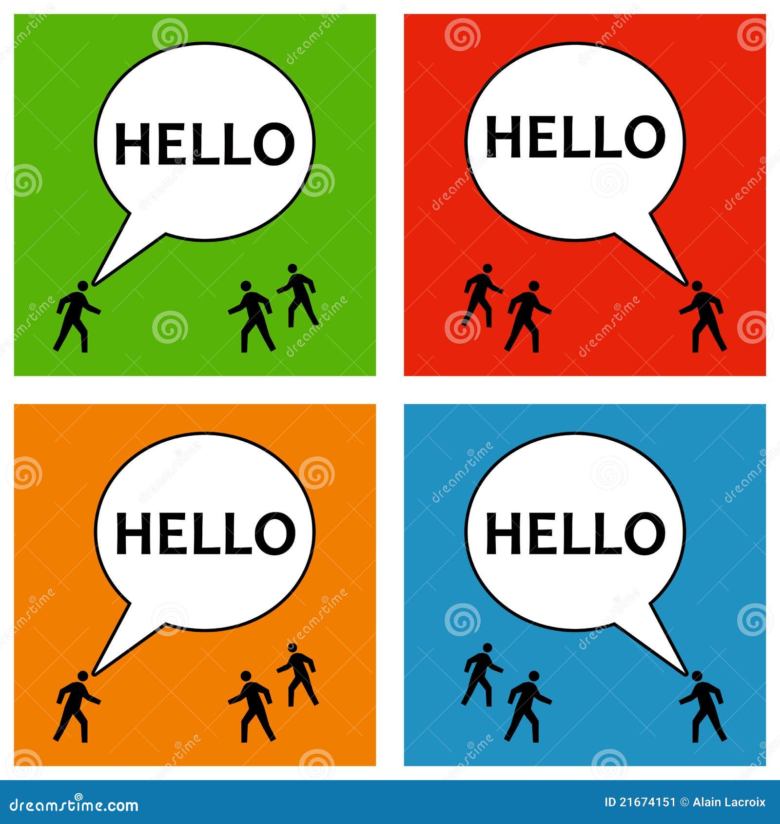 Saying hello stock illustration. Illustration of connections - 21674151