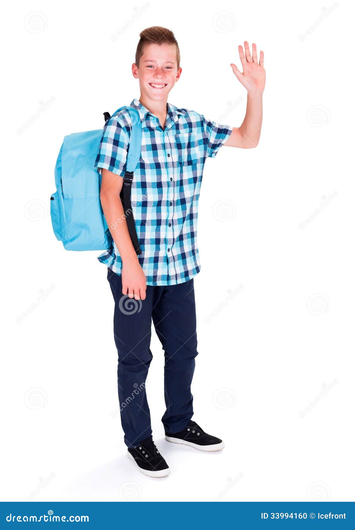 Saying Hello, Showing High Five Stock Photo - Image of blue, kindness ...