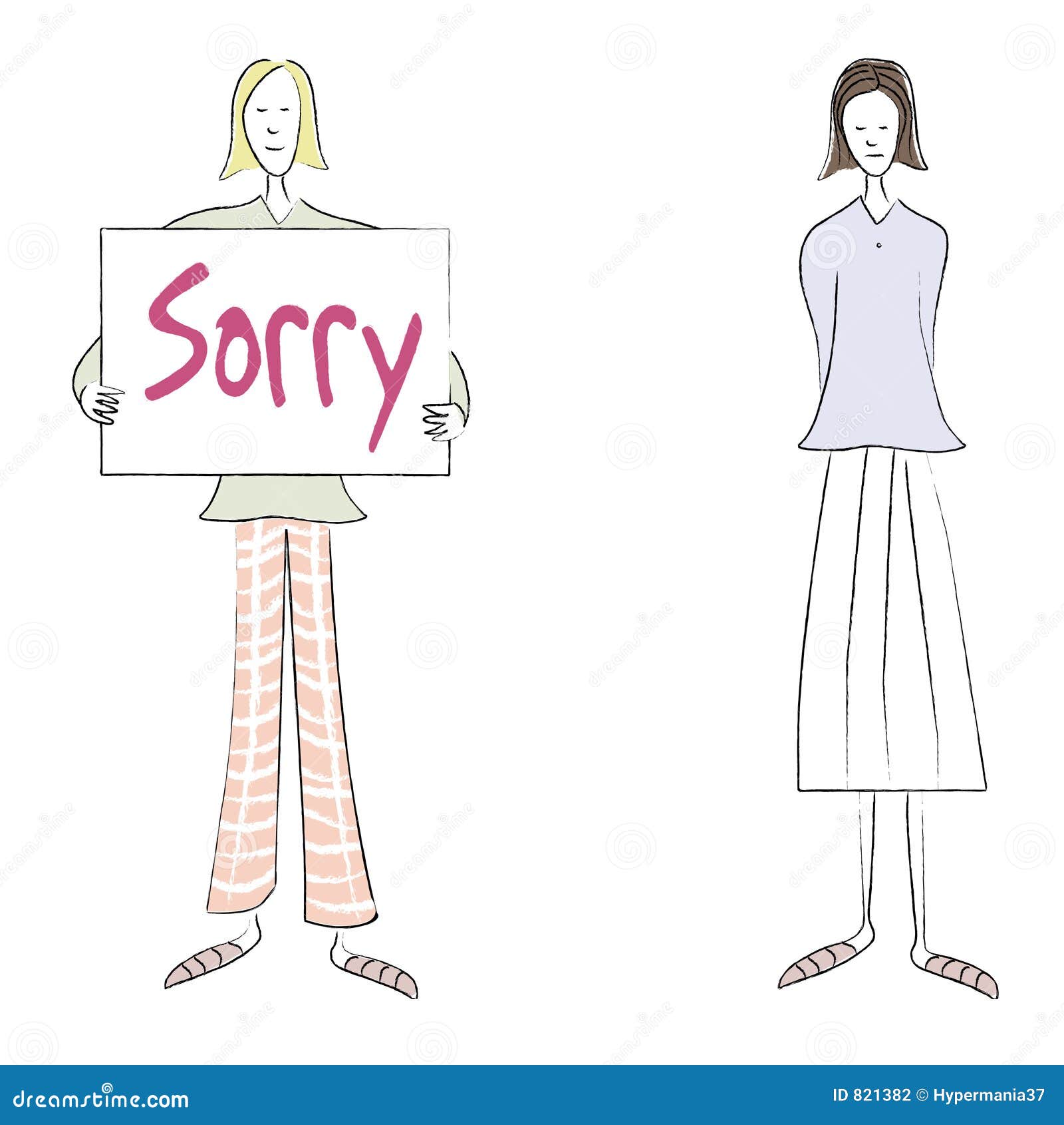 Saying Sorry stock illustration. Illustration of card, illustrations ...