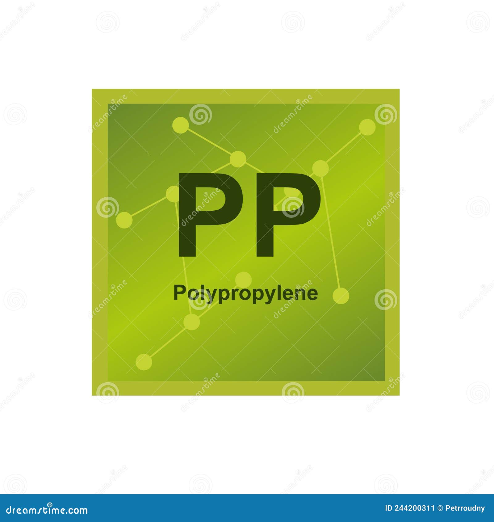 Vector Symbol of Polypropylene â€“ PP Polymer on the Background from ...