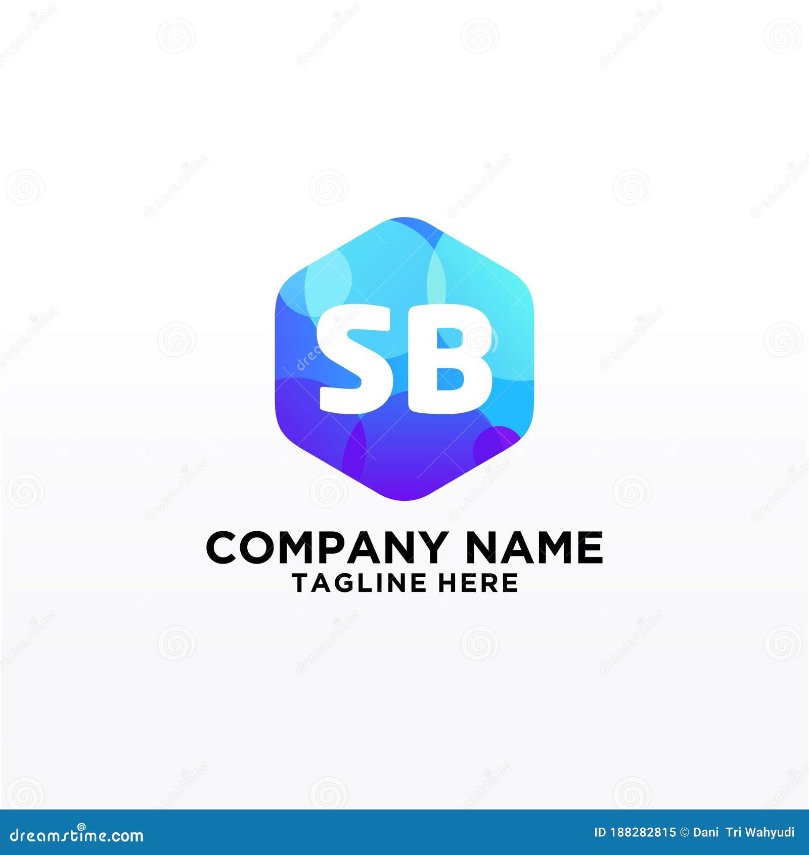 SB Initial Logo with Colorful Circle Template Vector Stock Vector ...