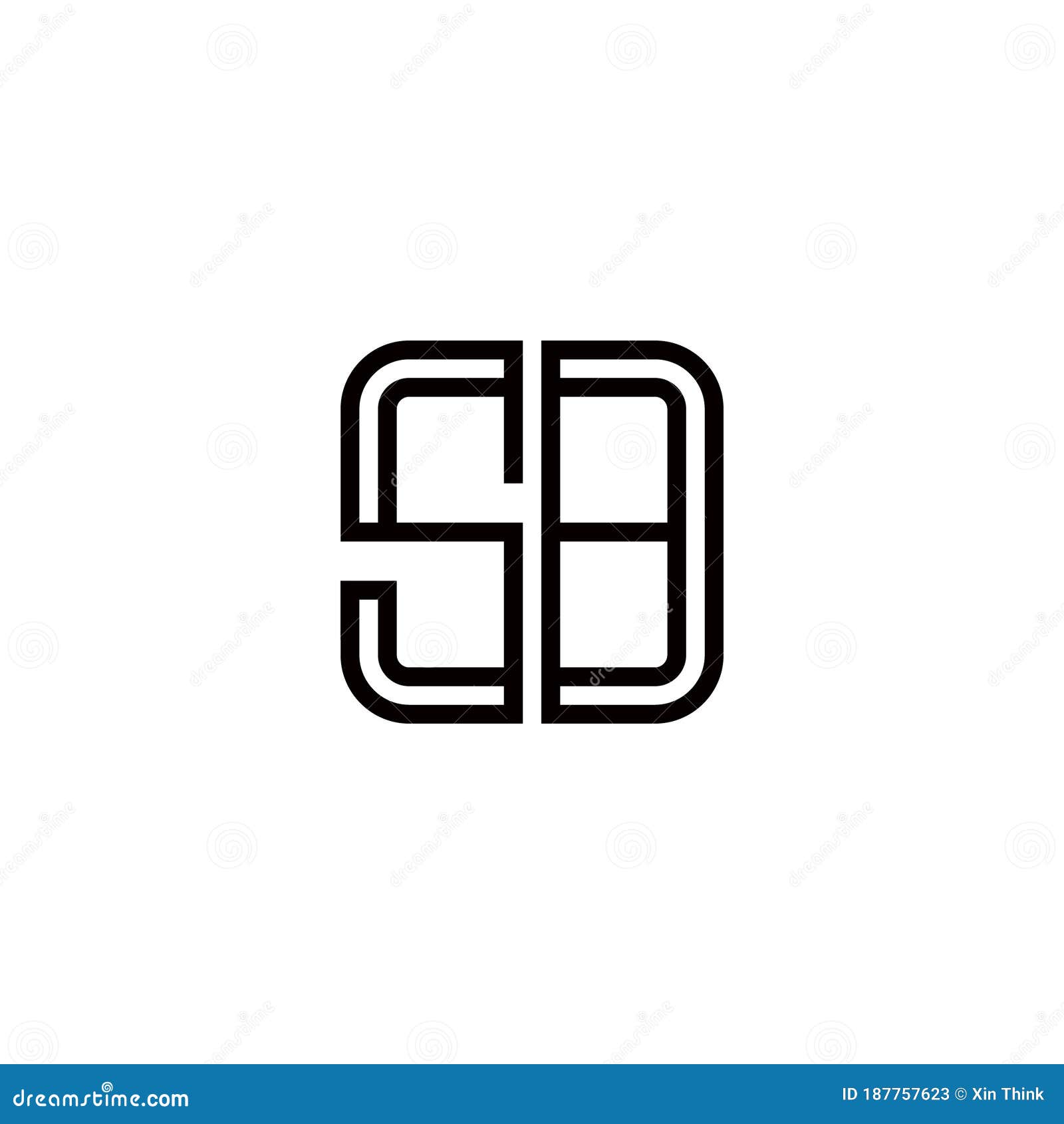 SB Letter Logo Icon Design Template Elements Stock Vector ...
