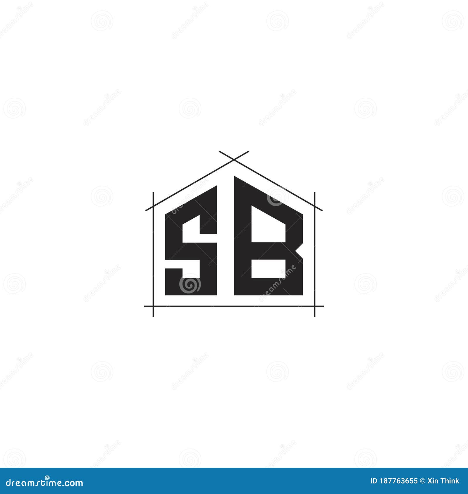 SB Letter Logo Icon Design Template Elements Stock Vector ...