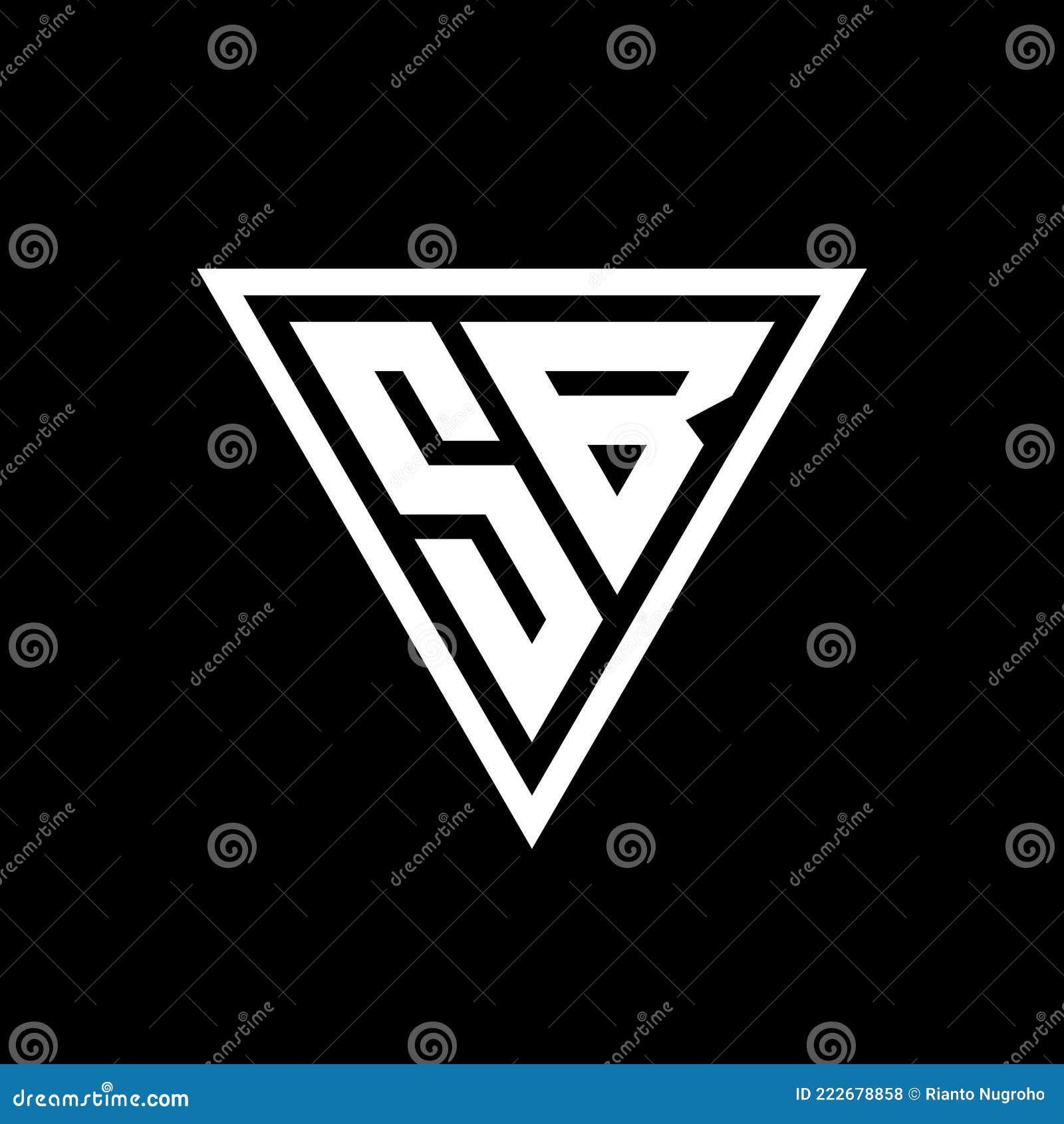 SB Logo Monogram with Triangle Shape Designs Template Stock Vector ...