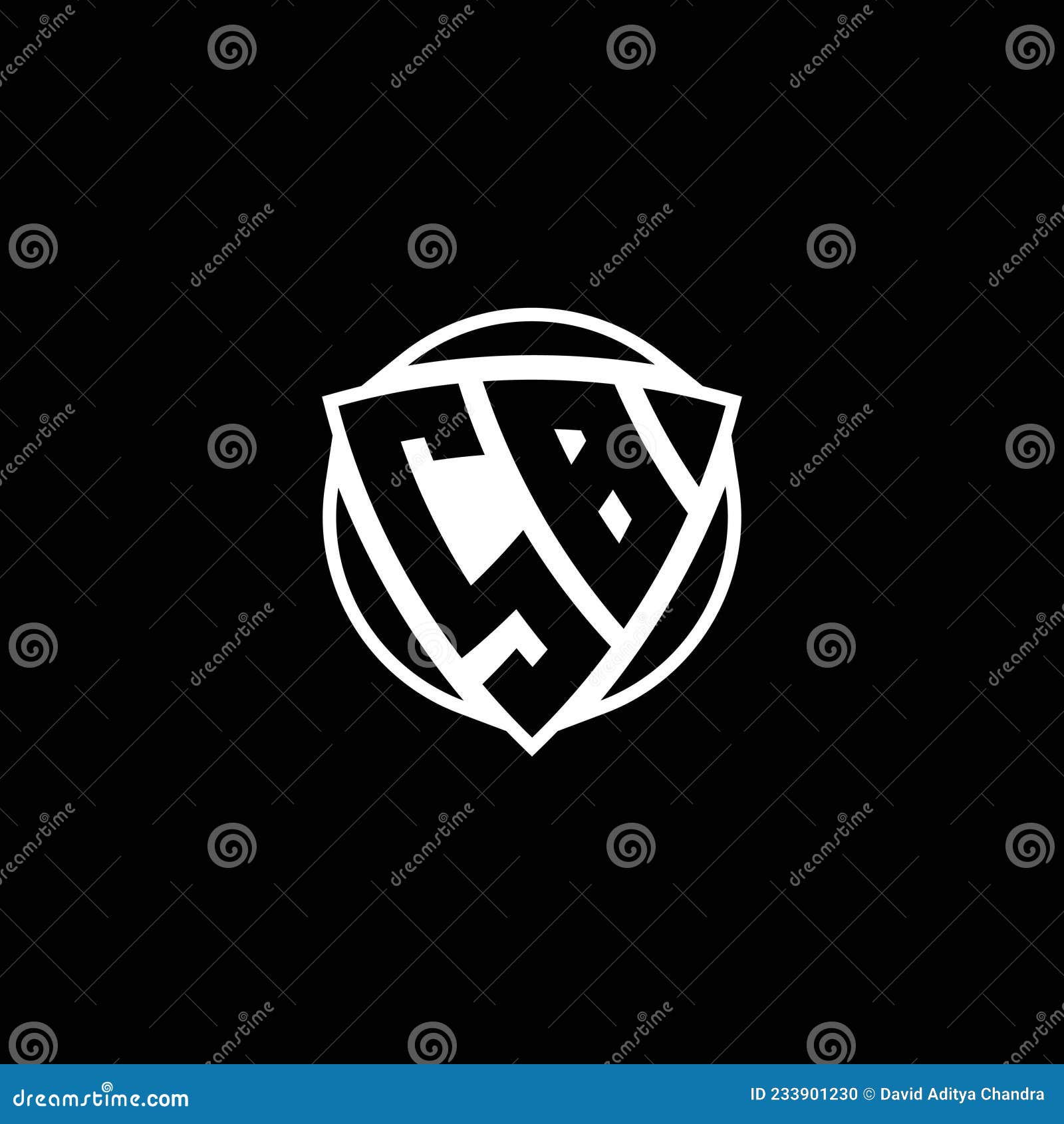 SB Logo Monogram Triangle Shield and Circle Shape Stock Vector ...