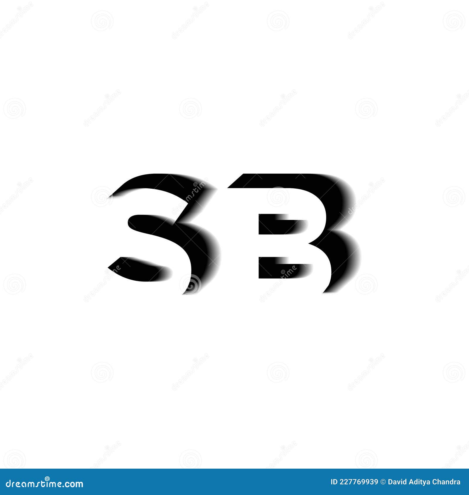 SB Monogram Shadow Shape Style Stock Vector - Illustration of letter ...