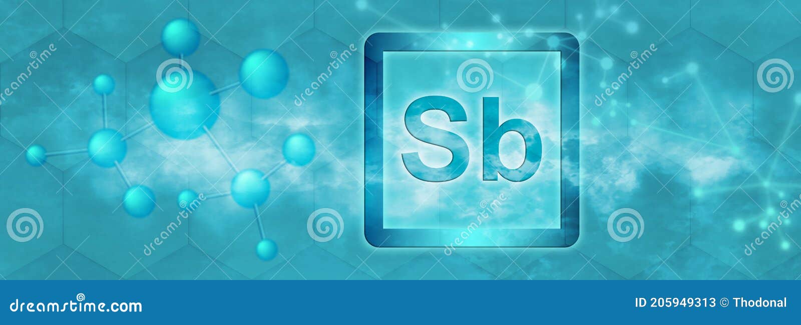 Sb Symbol. Antimony Chemical Element Stock Illustration - Illustration ...