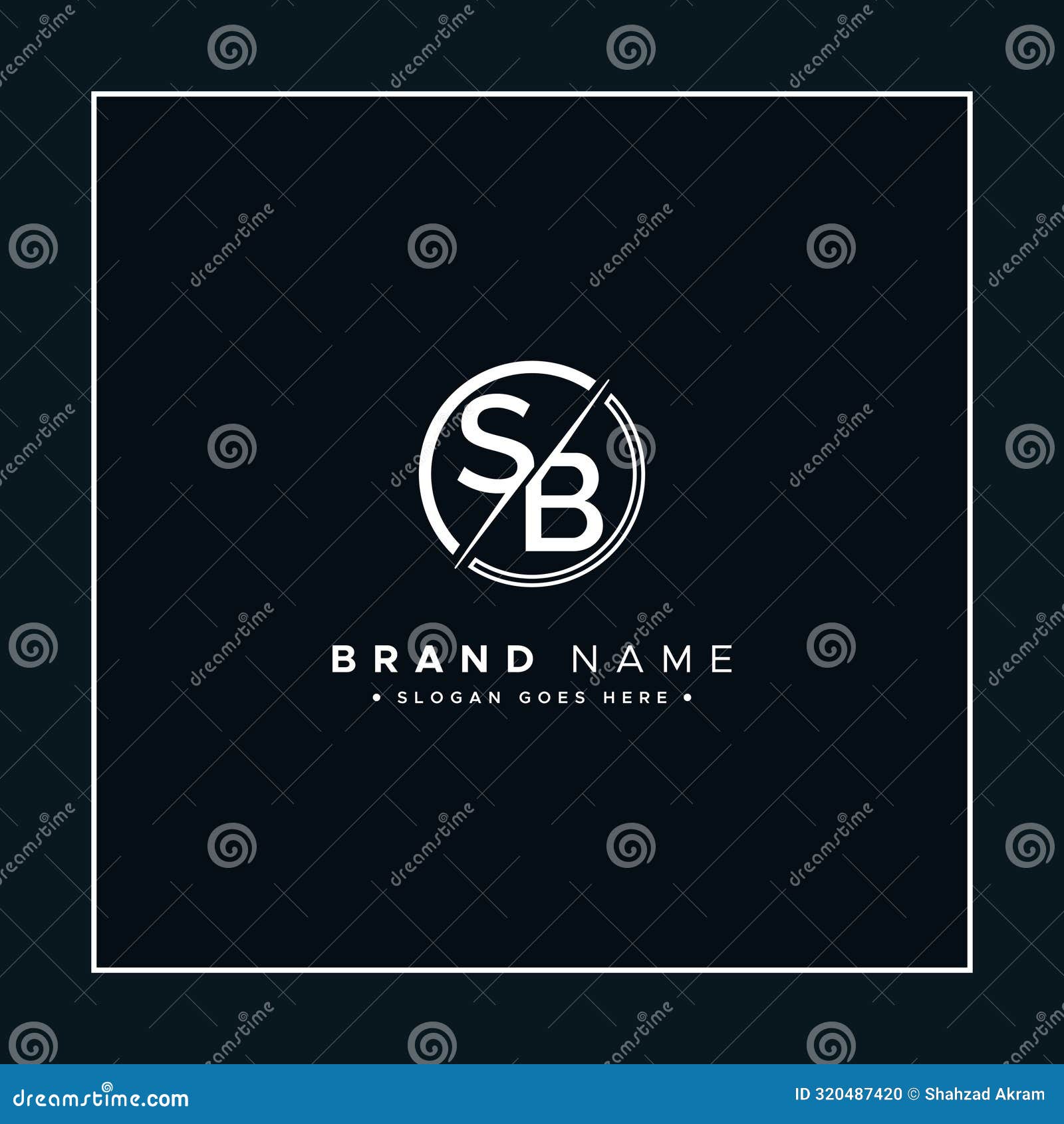 SB Vector Logo Template - Simple Icon for Initial Letter S and B ...