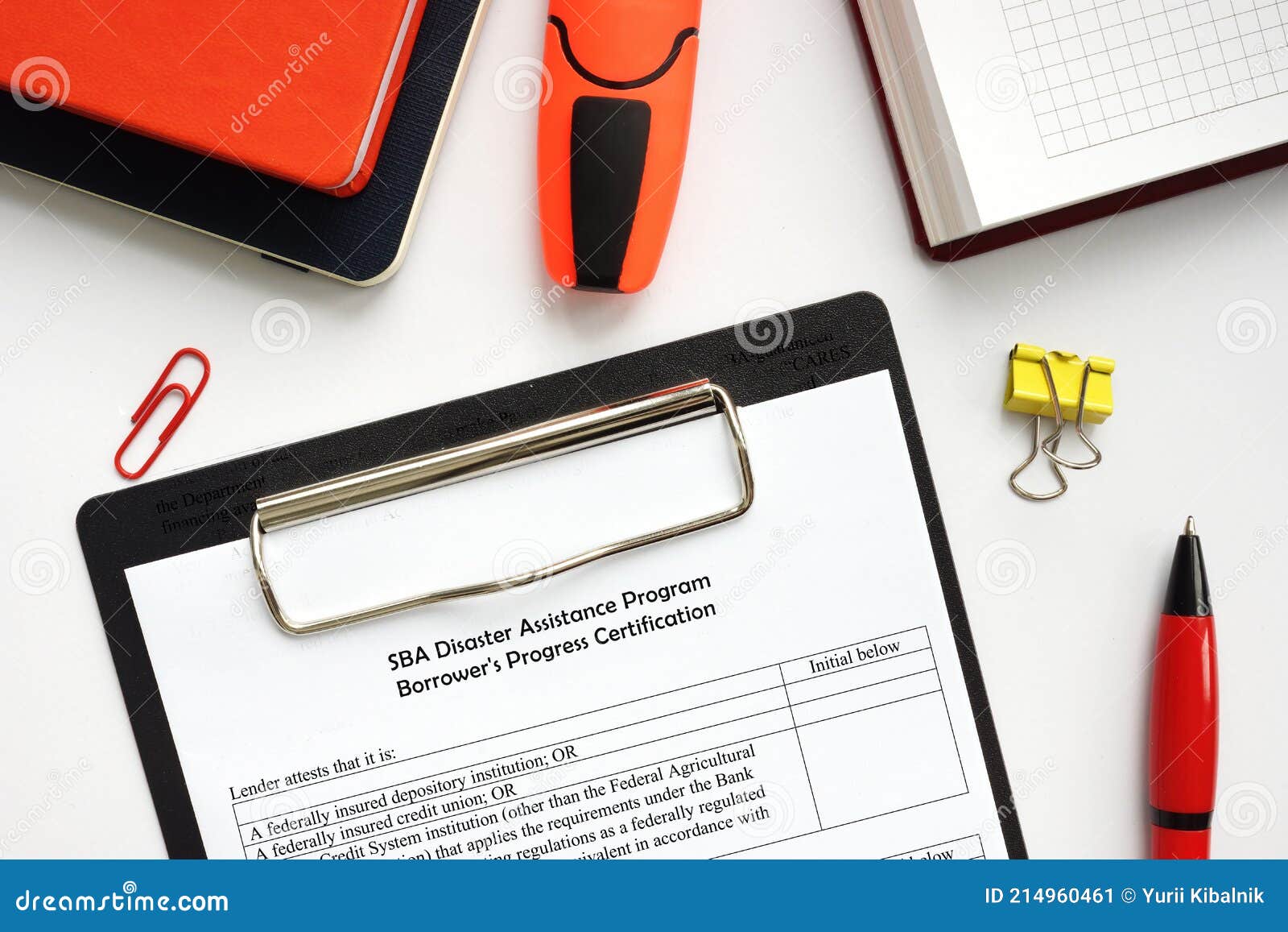 SBA Form 1366 SBA Disaster Assistance Program Borrower`s Progress ...