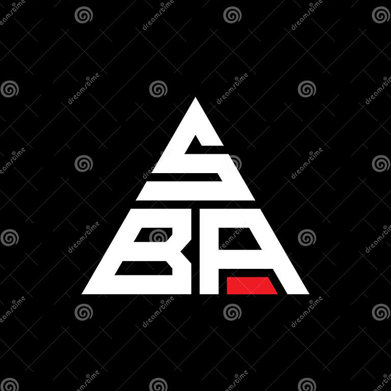SBA Triangle Letter Logo Design with Triangle Shape. SBA Triangle Logo ...