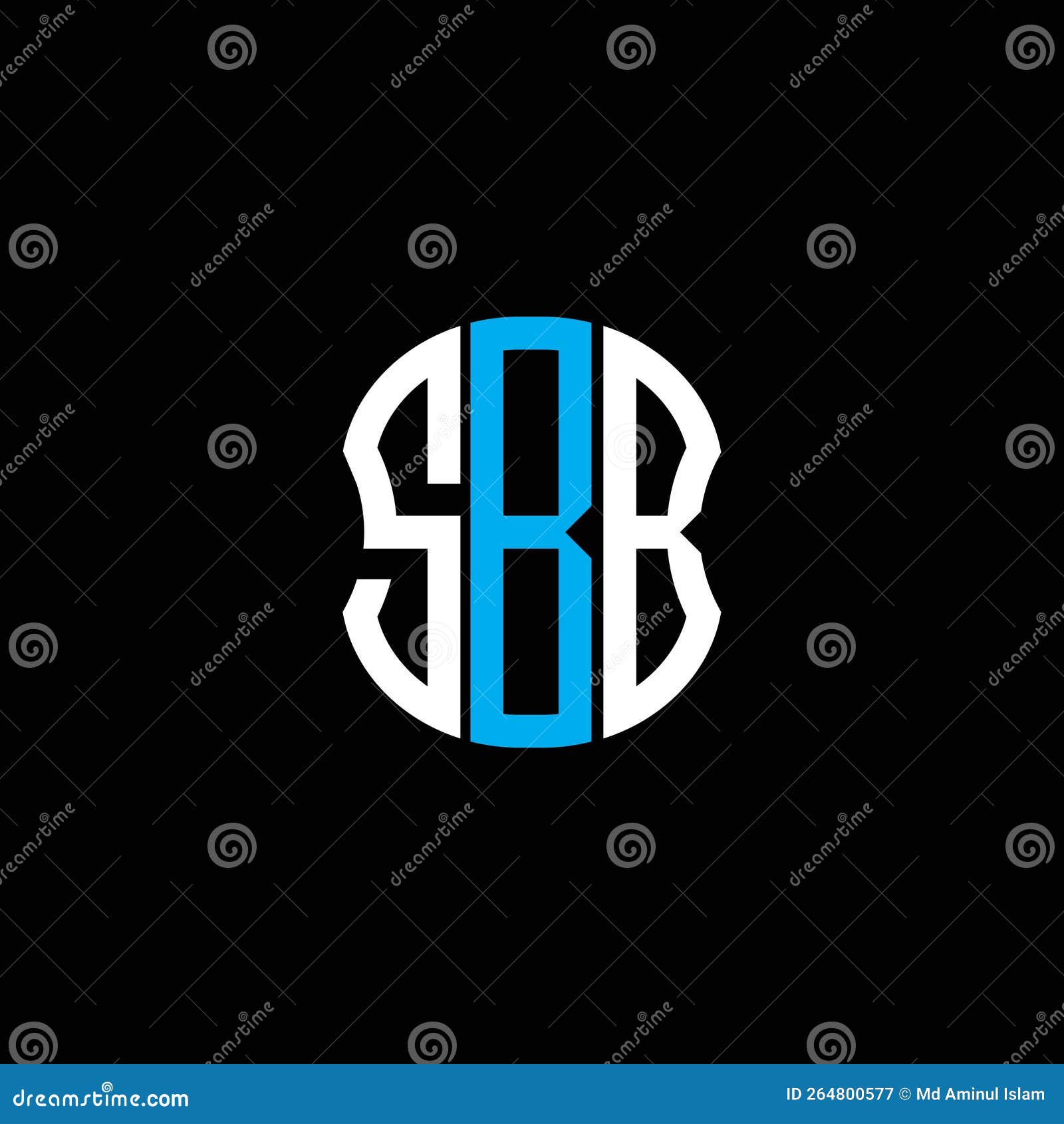SBB Letter Logo Abstract Creative Design. Stock Vector - Illustration ...