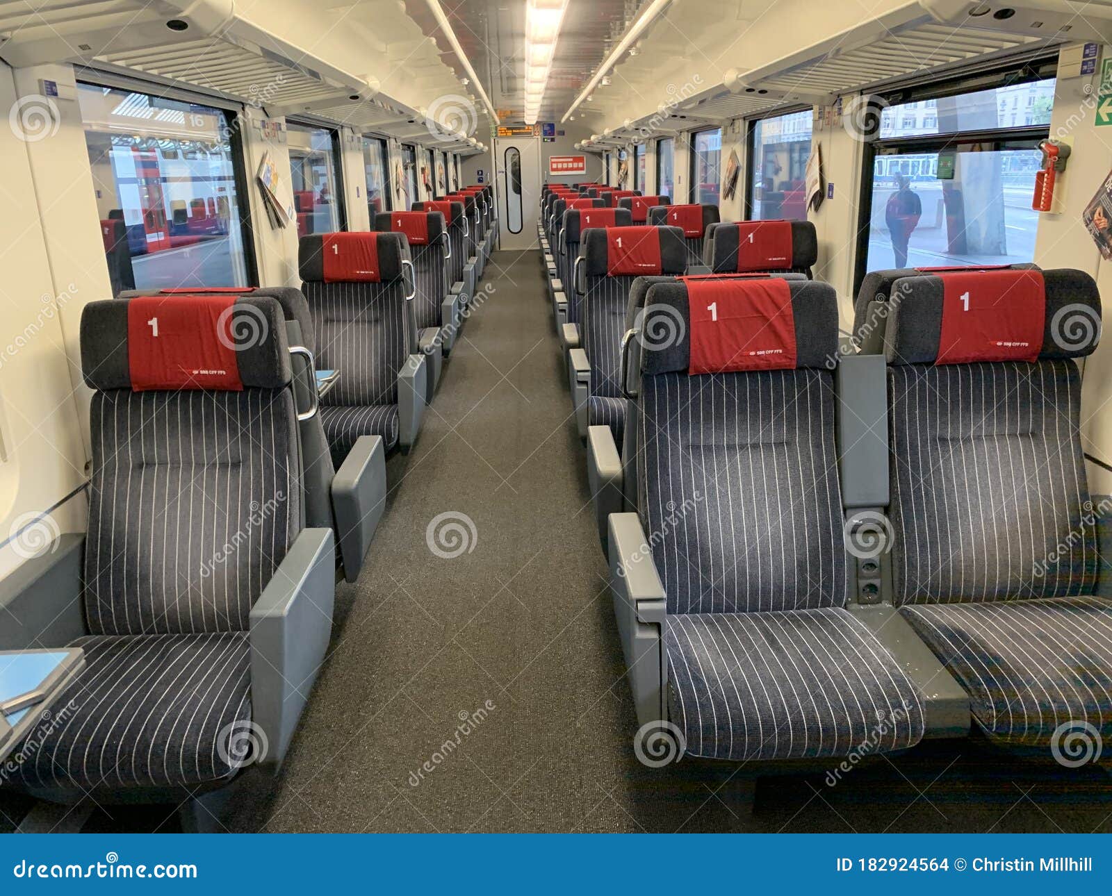 SBB - Swiss First Class Train - Empty Editorial Stock Image - Image of ...