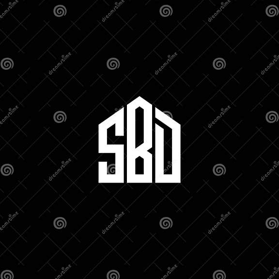 SBD Letter Logo Design on BLACK Background. SBD Creative Initials ...