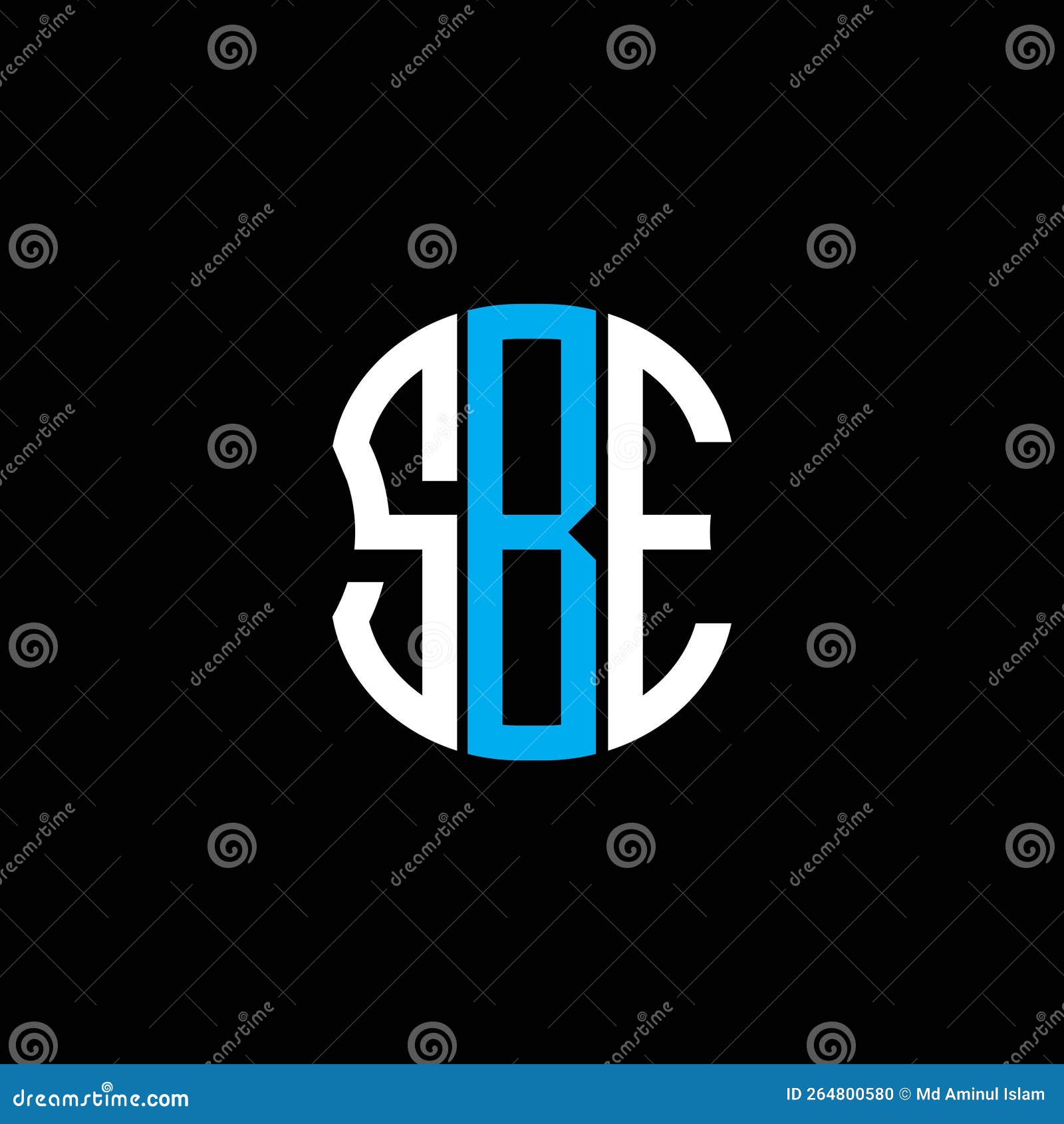 SBE Letter Logo Abstract Creative Design. Stock Vector - Illustration ...