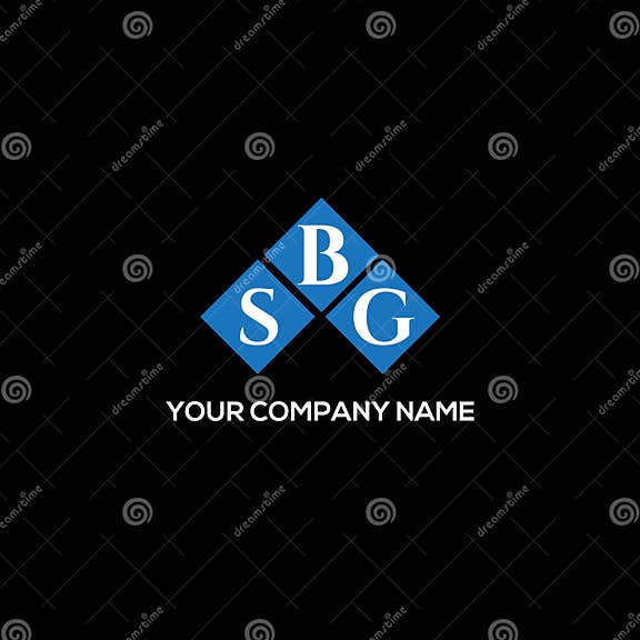 SBG Letter Logo Design on BLACK Background. SBG Creative Initials ...