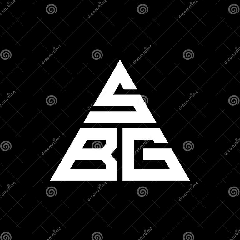 SBG Triangle Letter Logo Design with Triangle Shape. SBG Triangle Logo ...