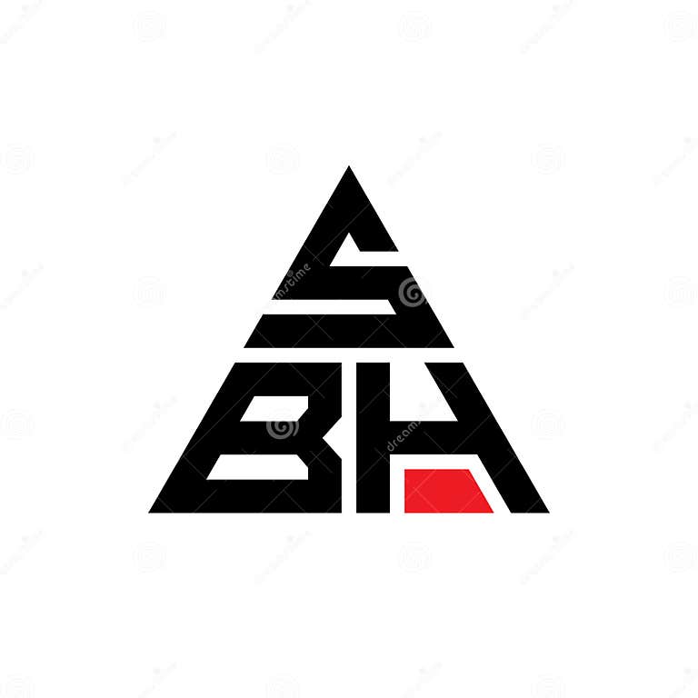 SBH Triangle Letter Logo Design with Triangle Shape. SBH Triangle Logo ...
