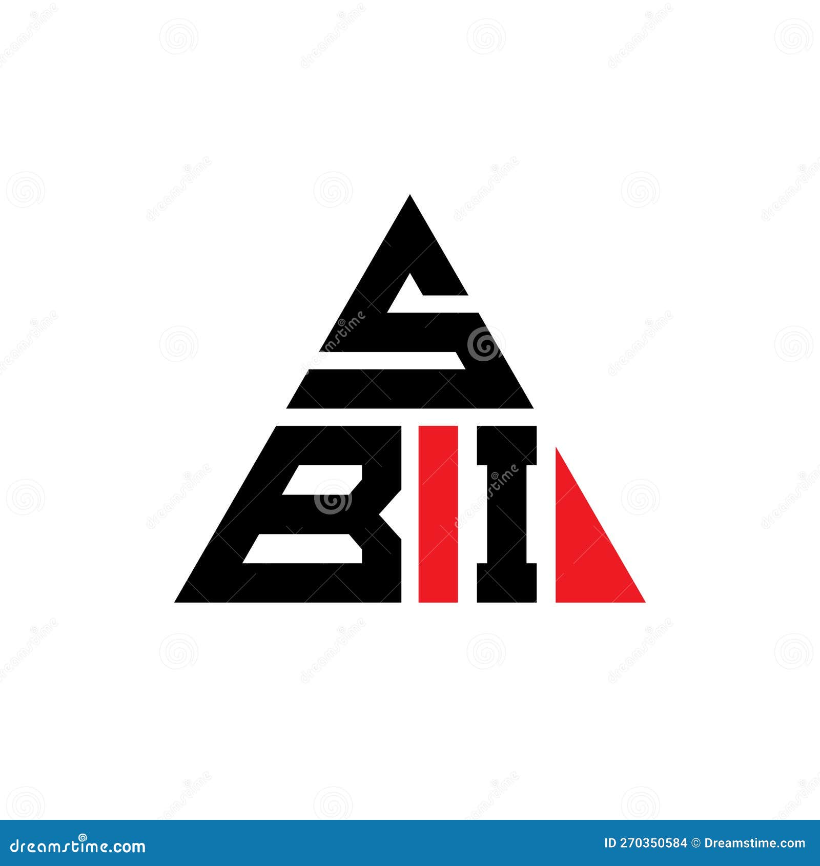 SBI Triangle Letter Logo Design with Triangle Shape. SBI Triangle Logo ...