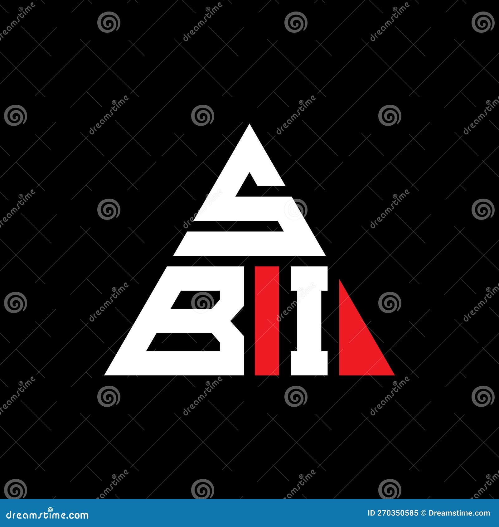 SBI Triangle Letter Logo Design with Triangle Shape. SBI Triangle Logo ...
