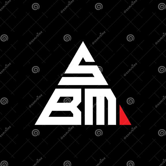 SBM Triangle Letter Logo Design with Triangle Shape. SBM Triangle Logo ...