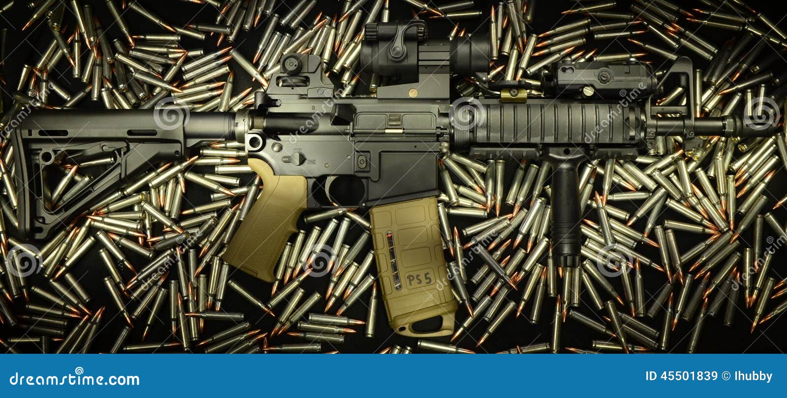 SBR AR 15 stock image. Image of sniper, laser, optical - 45501839